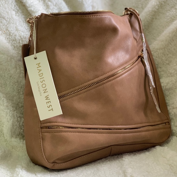 Madison West | Bags | Madison West Tan Shoulder Bag | Poshmark